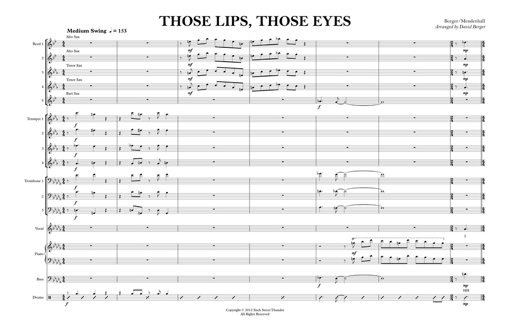 Those Lips, Those Eyes – Such Sweet Thunder Music